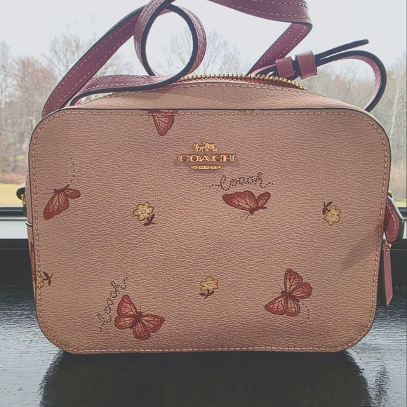 Coach | Bags | Coach Pink Butterfly Print Womens Bag | Poshmark